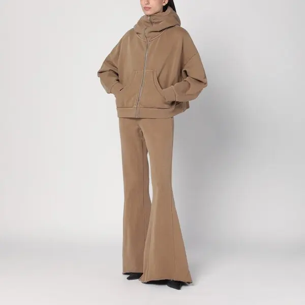ENTIRE STUDIOS Cotton Flared Trousers - Brown