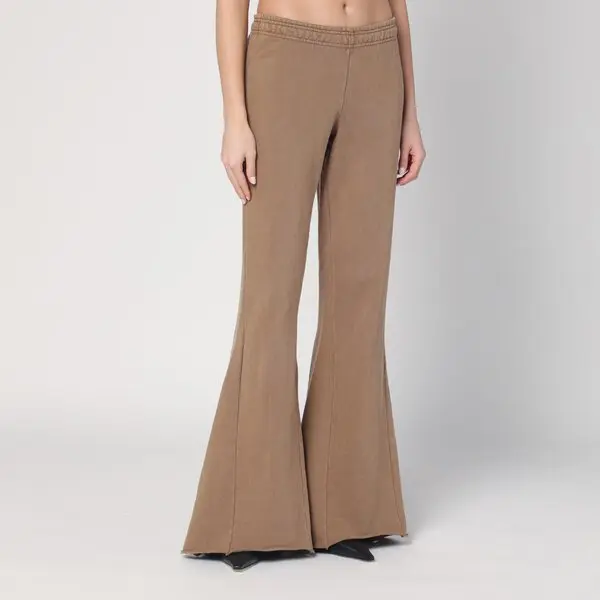 ENTIRE STUDIOS Cotton Flared Trousers - Brown