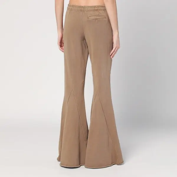 ENTIRE STUDIOS Cotton Flared Trousers - Brown