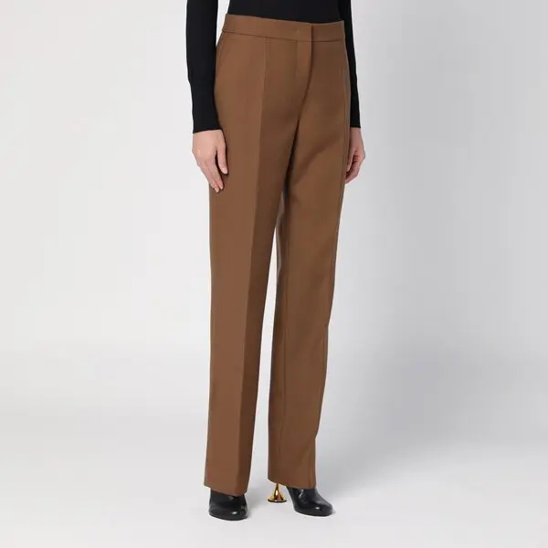 JIL SANDER Wool Trousers - Brown