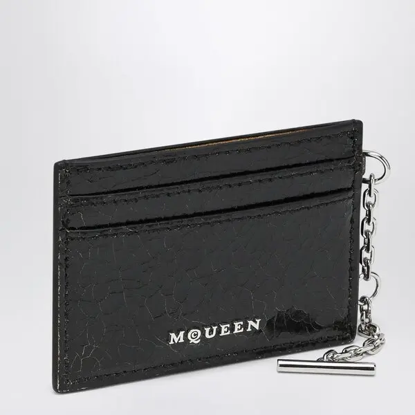 Alexander McQueen T-bar Credit Card Holder /caramel - Black