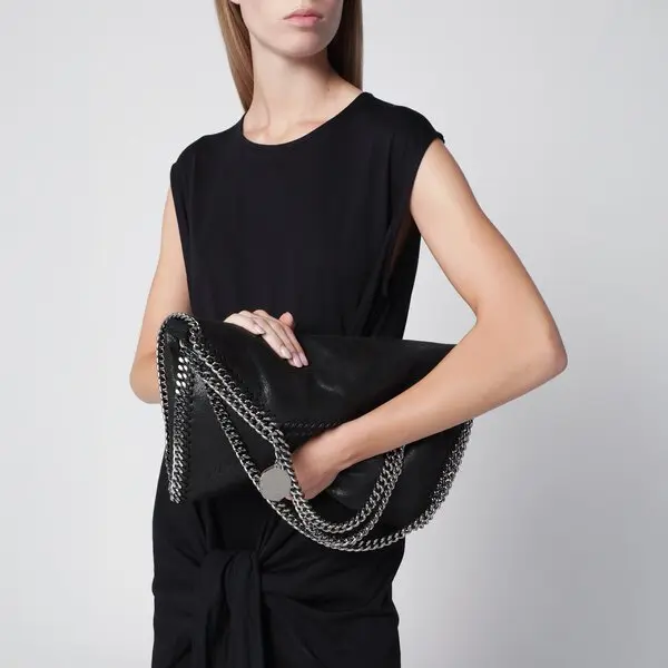 Stella McCartney Falabella Fold Over Bag - Black