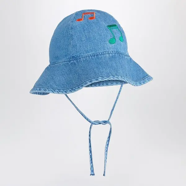 MINI RODINI Denim Fisherman Hat - Blue