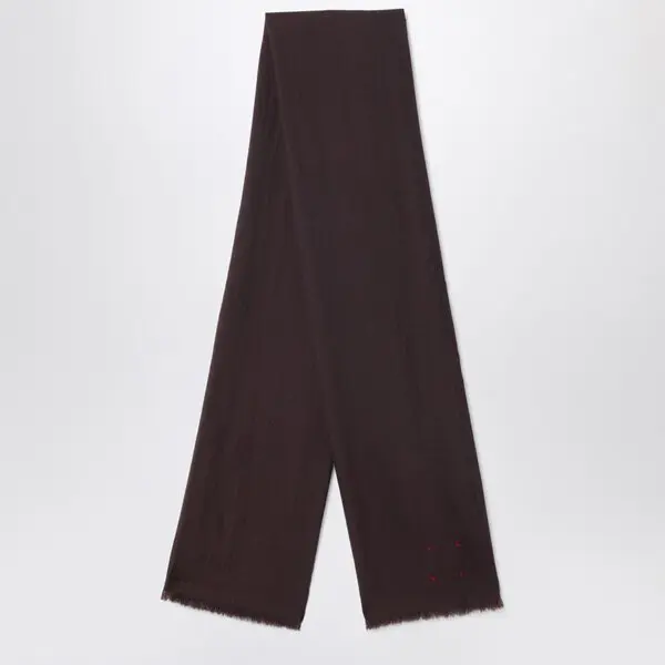 Destin Ebony Wool Scarf - Brown