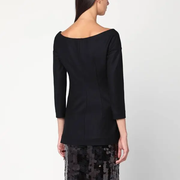 Alberta Ferretti Stretch Wool Double-breasted Jacket