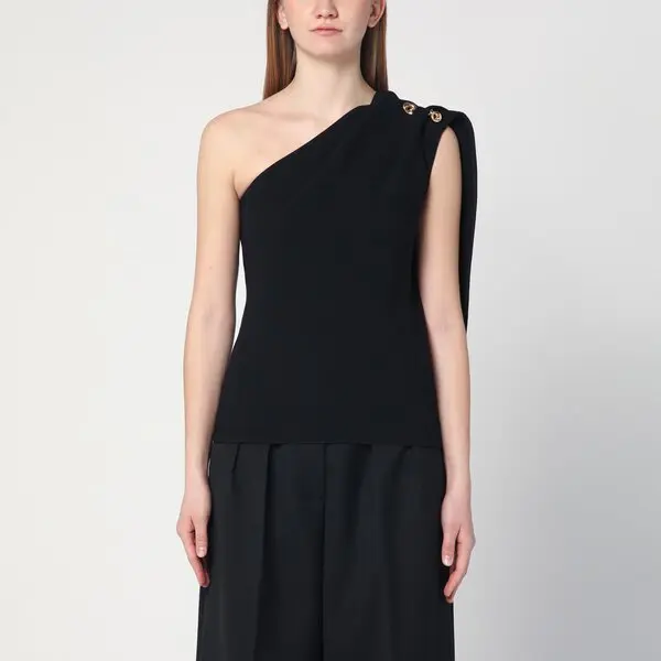 Bottega Veneta Top In Viscose Crêpe And Wool - Black