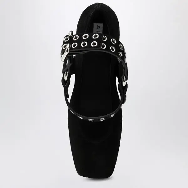 Alaïa Suede Ballerinas - Black