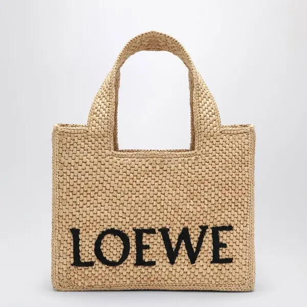 Loewe Small Raffia Tote Bag - Beige