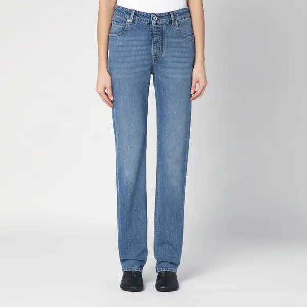 Bottega Veneta Jeans With Intrecciato Patch - Blue