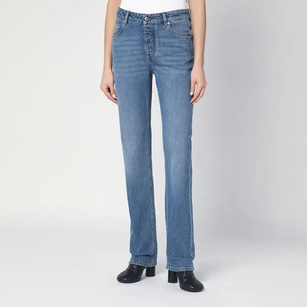 Bottega Veneta Jeans With Intrecciato Patch - Blue