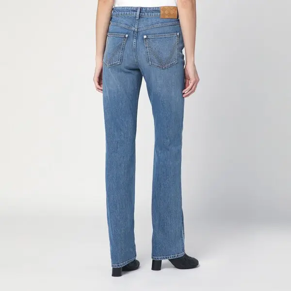 Bottega Veneta Jeans With Intrecciato Patch - Blue