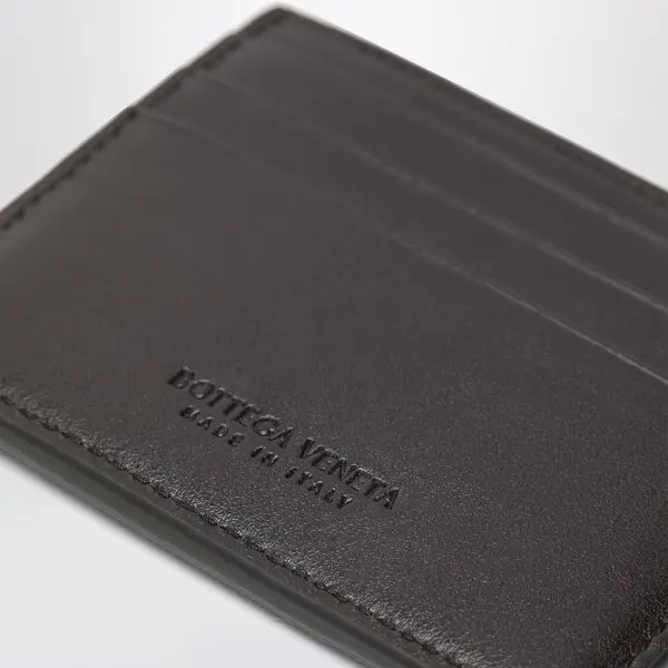 Bottega Veneta Card Holder Fondente In Intrecciato - Brown