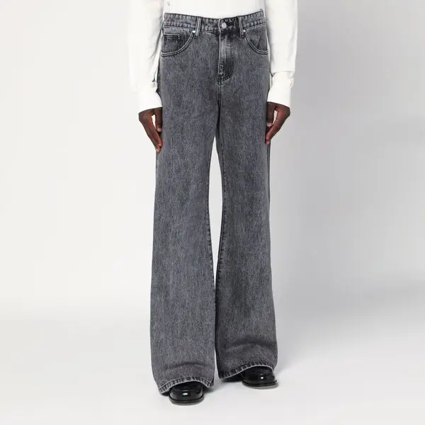 BASKETCASE Wide-leg Vintage Denim Jeans - Black