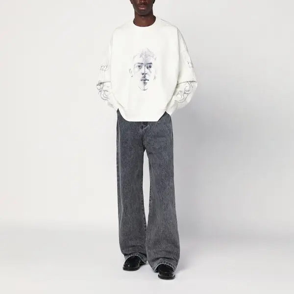 BASKETCASE Wide-leg Vintage Denim Jeans - Black