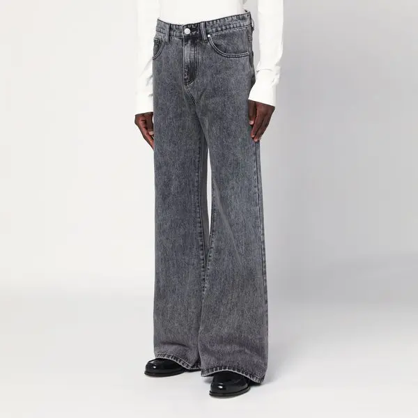 BASKETCASE Wide-leg Vintage Denim Jeans - Black