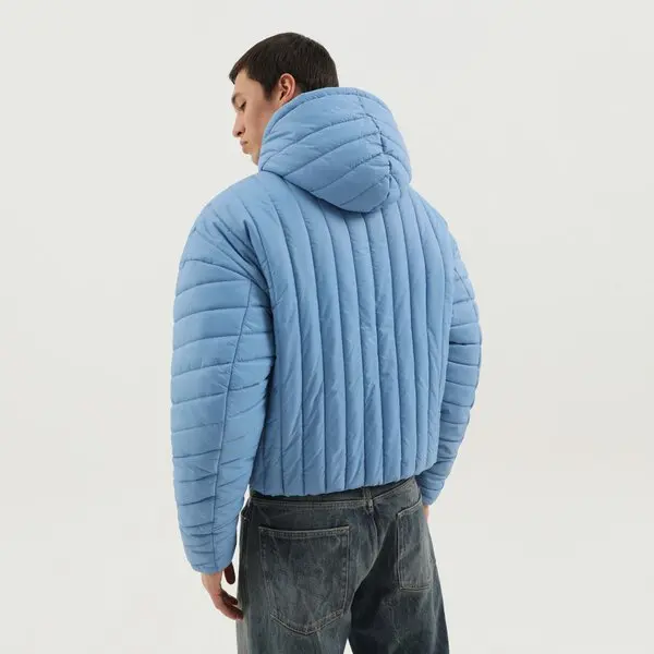 1989 STUDIO Quilted Cropped Down Jacket - Light Blue