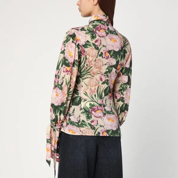 Chloé Floral Print Jersey Wool Sweater