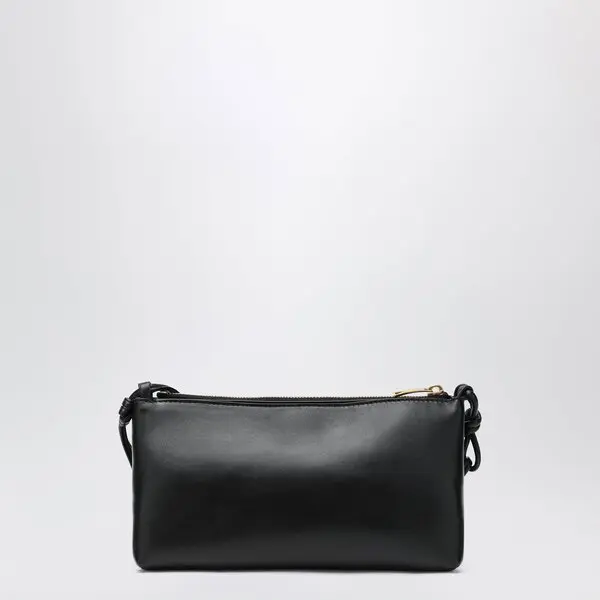 Bottega Veneta Double Patch Leather And Intrecciato Bag - Black