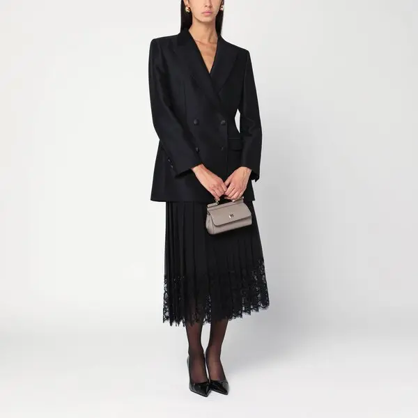 Dolce & Gabbana Midi Skirt In Chiffon And Lace