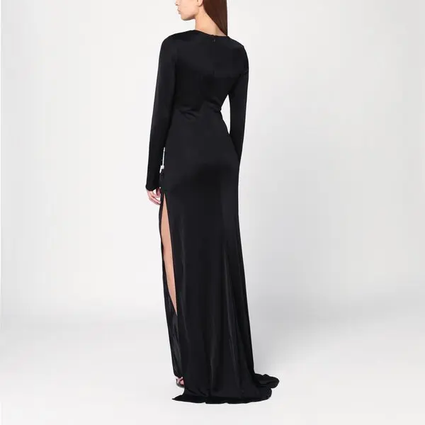 Giuseppe Di Morabito Long Dress With Brooch Detail - Black