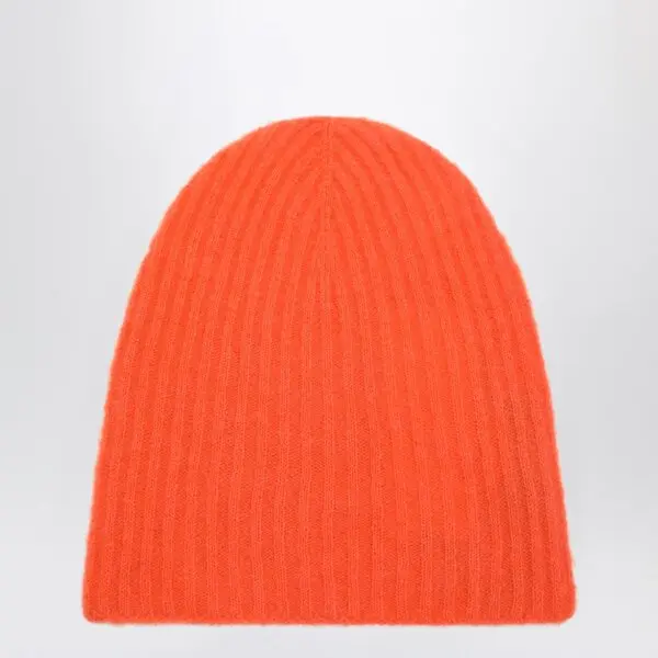 ROBERTO COLLINA Cashmere Ribbed Beanie - Orange