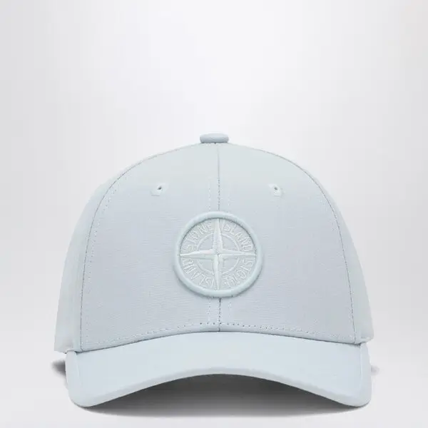 Stone Island Baseball Cap With Compass Logo - Light Blue