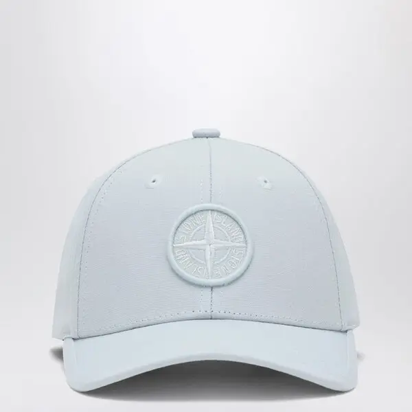 Stone Island Baseball Cap With Compass Logo - Light Blue