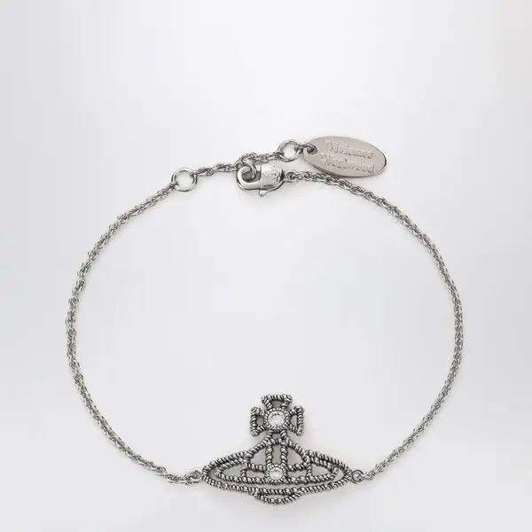 VIVIENNE WESTWOOD Platinum Orb Logo Bracelet - Metal