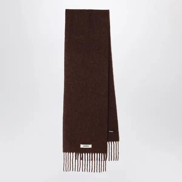 Jacquemus Scarf In Alpaca And Mohair - Brown