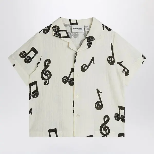 MINI RODINI Shirt With Musical Notes