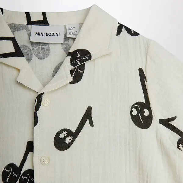 MINI RODINI Shirt With Musical Notes