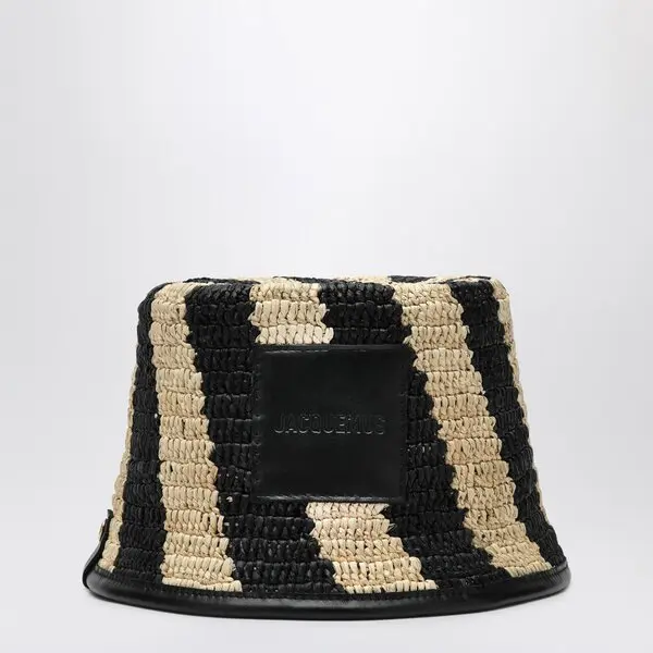 Jacquemus Striped Raffia Bucket Hat - Multicolor