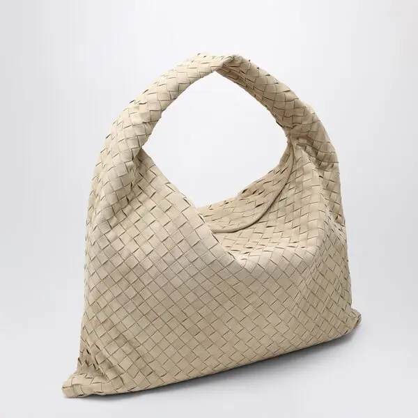 Bottega Veneta Large Suede Shoulder Bag - Beige
