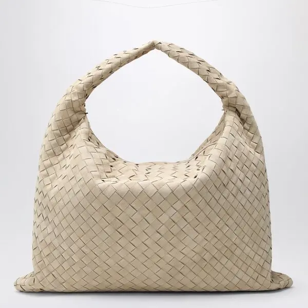 Bottega Veneta Large Suede Shoulder Bag - Beige