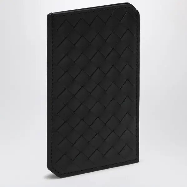 Bottega Veneta Intrecciato Vertical Card Holder - Black