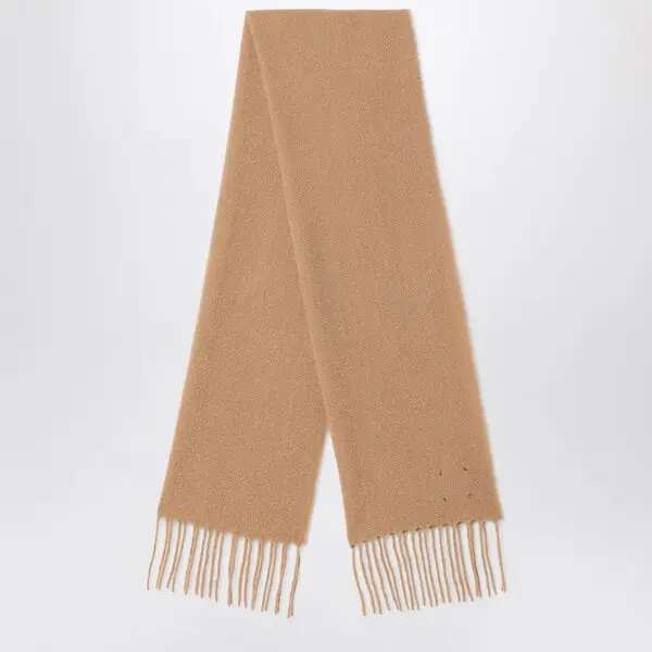 Destin Camel Wool And Cahsmere Scarf - Beige