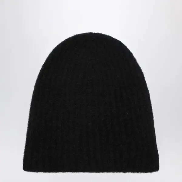 ROBERTO COLLINA Cashmere-silk Blend Ribbed Beanie - Black