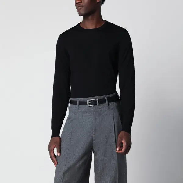DRUMOHR Merino Wool Crew-neck Sweater - Black