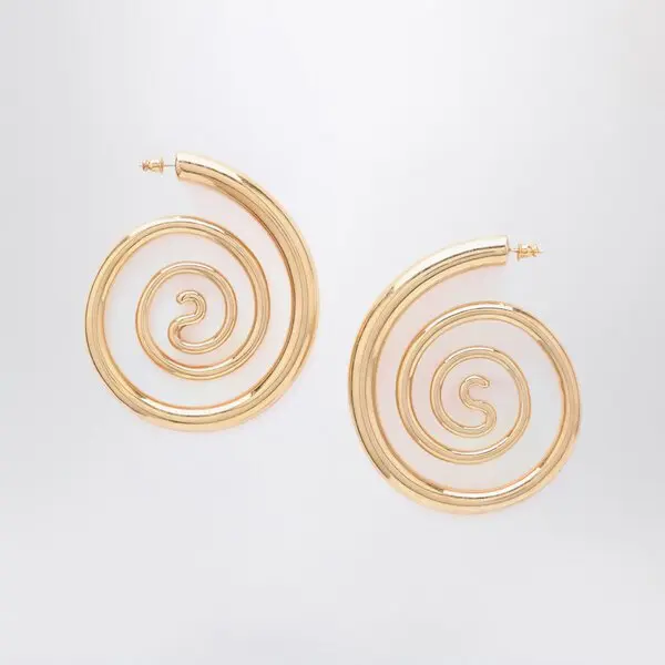 PANCONESI Spiral Serpent Hoop Earrings - Metal