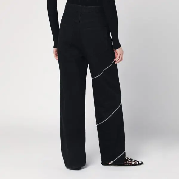 Alaïa Zip Detail Straight Leg Jeans