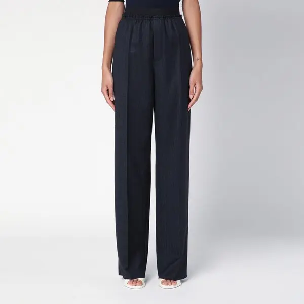 Bottega Veneta Striped Wool Trousers - Black