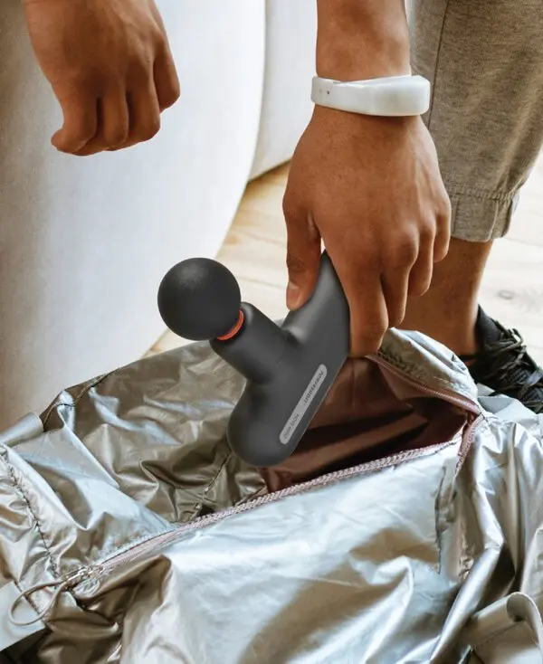 SHARPER IMAGE Powerboost Move Aero Portable Percussion Massager - Grey