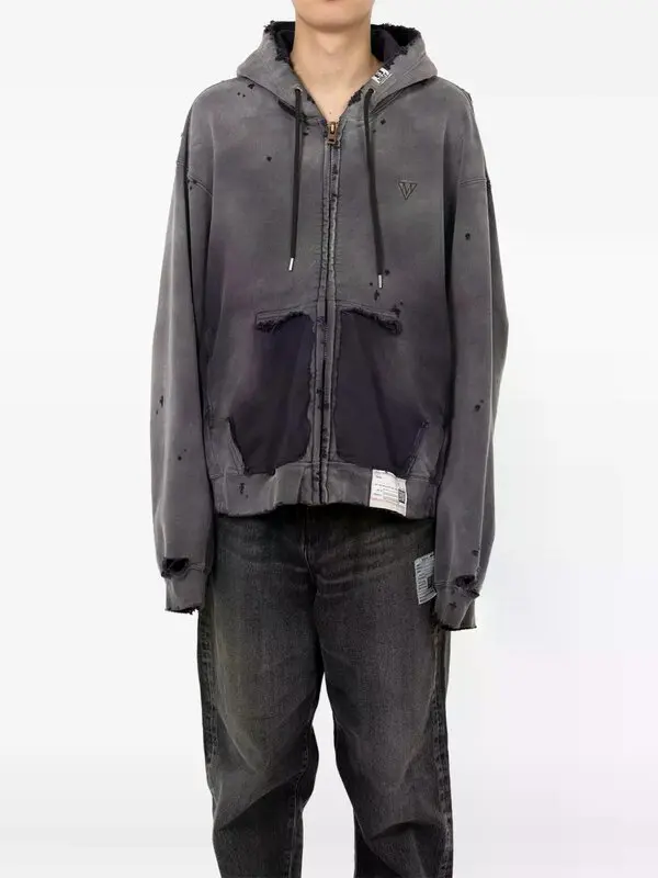 Mihara Yasuhiro Sun Faded Zip-up Hoodie