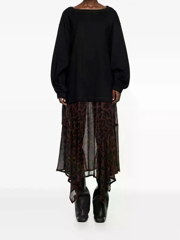 Bimba Y Lola Leopard-Print Asymmetric Hem Dress In Black - 26% Off |  Editorialist