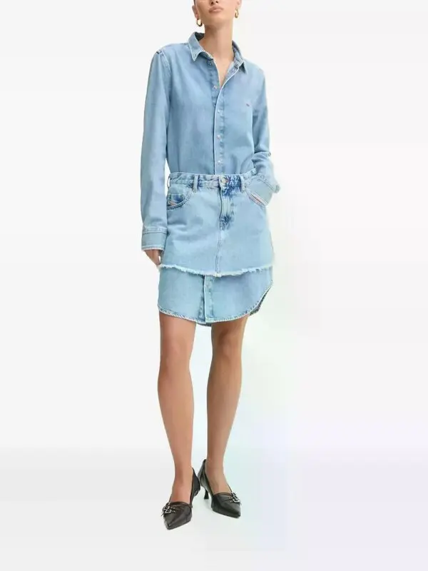 DIESEL Buttoned Long-sleeve Mini Dress