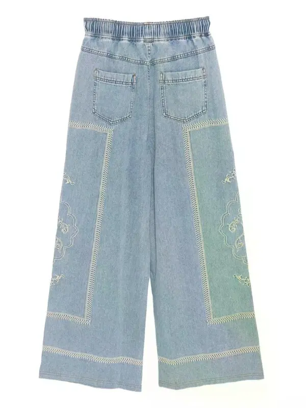 Aje Lotus Embroidered Jeans
