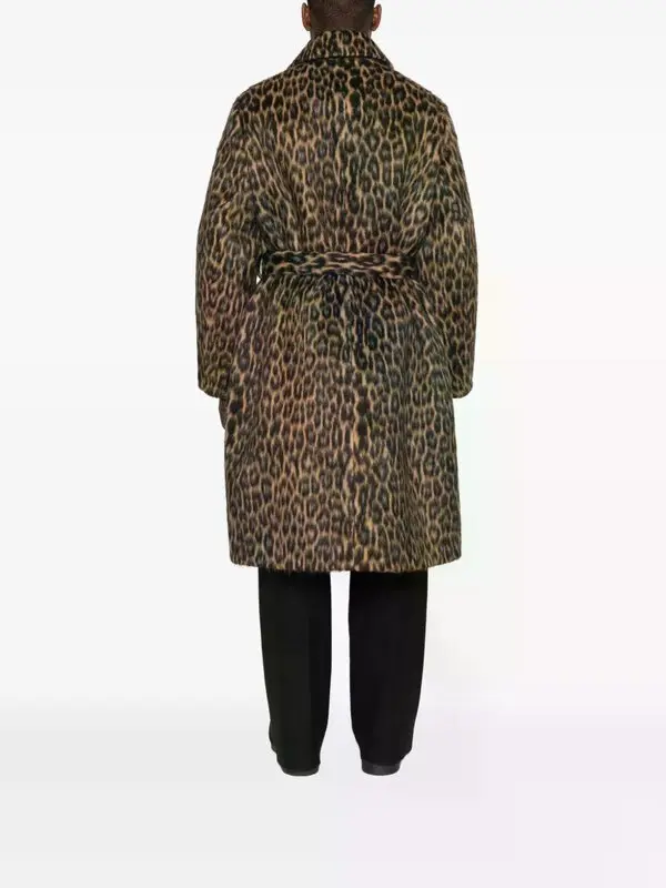 LANVIN Animal-print Belted Coat