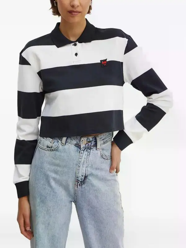 Dkny Striped Polo Top