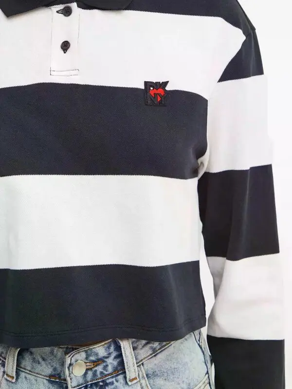 Dkny Striped Polo Top
