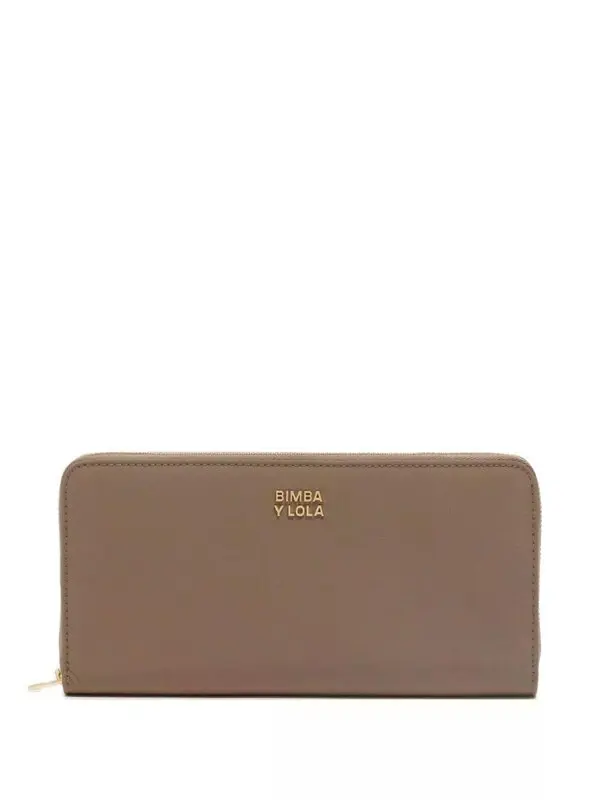 Bimba Y Lola Large Logo-lettering Wallet - Brown